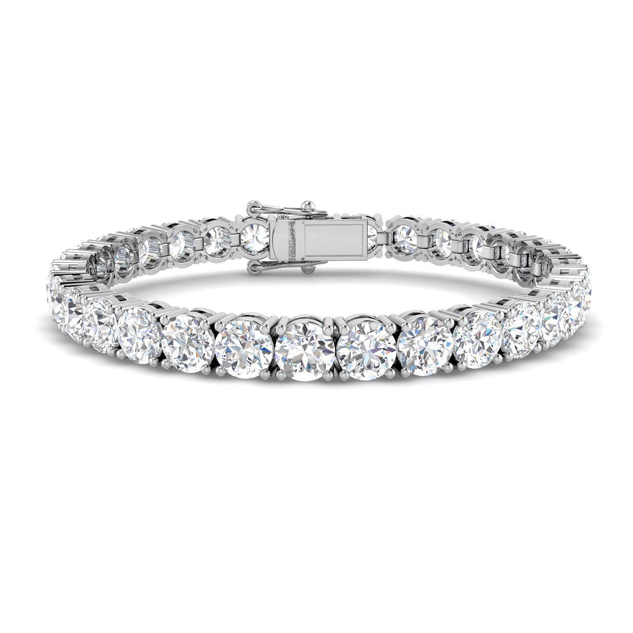 18ct Lab Diamond Tennis Bracelet D/VVS Quality Set in 18k White Gold – After Diamonds
