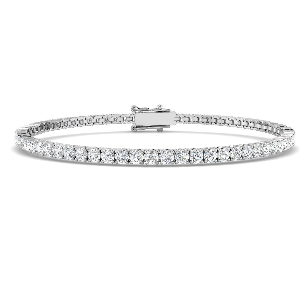 3ct Lab Diamond Tennis Bracelet D/VVS Quality Set in 9k White Gold – After Diamonds